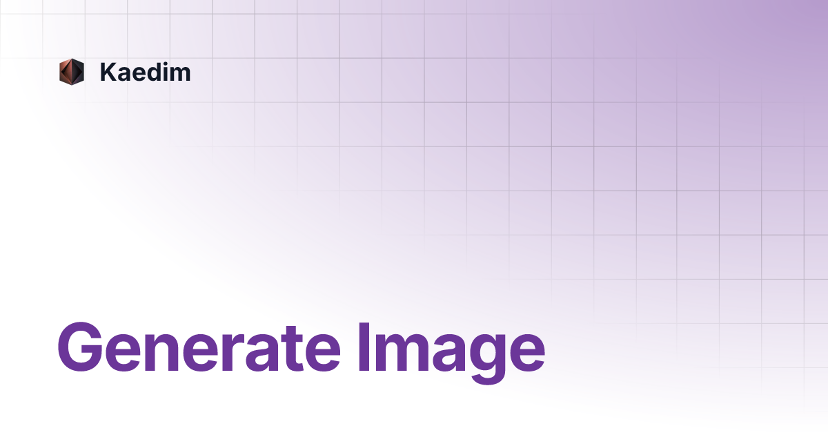 Generate Image | Kaedim